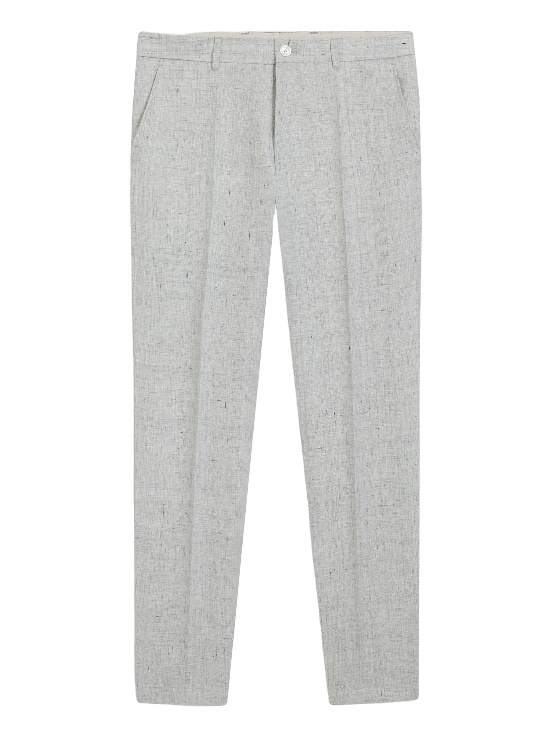 BOSS BOSS Slim-Fit Patterned Linen Trousers